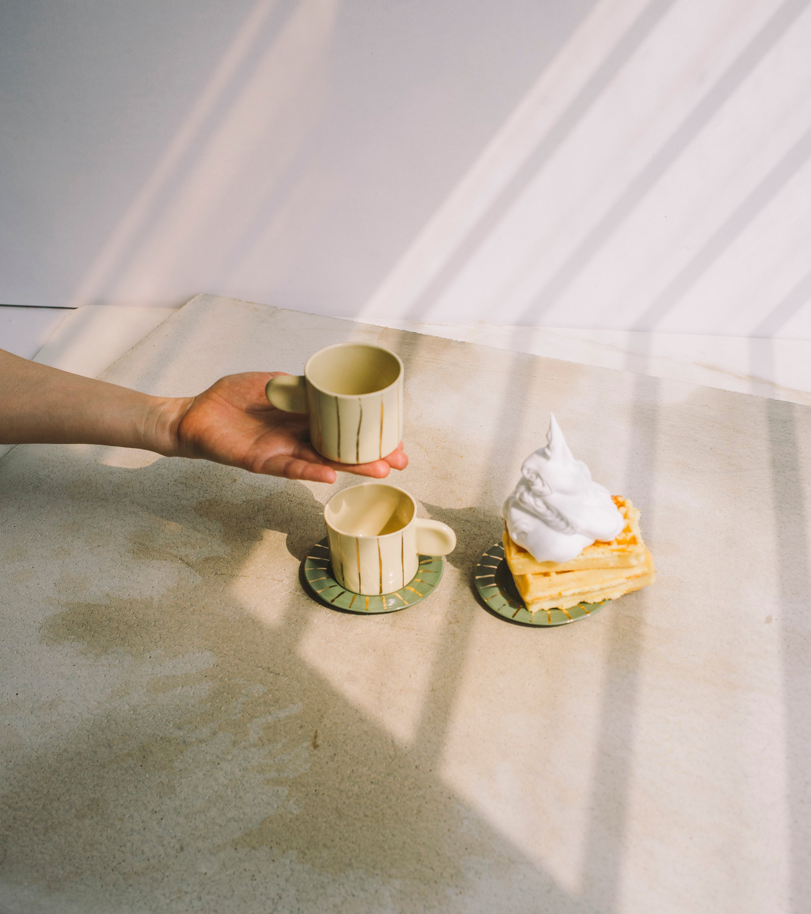 Handmade Pottery Espresso Cup and Saucer Modern Ceramics | Etsy