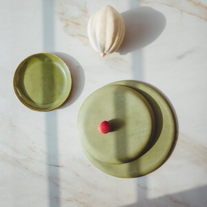 Green Ceramic Dinner Plates Set Ceramic Dinnerware Set Pottery ...