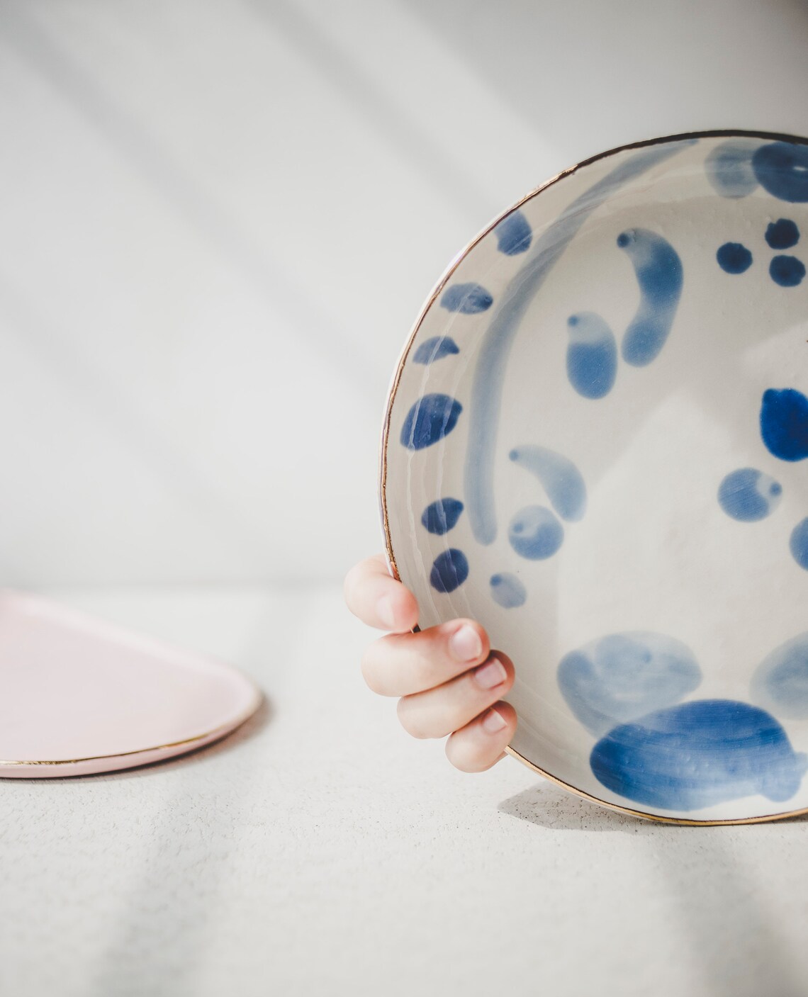 Blue and White Hand Painted Pottery Plate Decorative Plate | Etsy