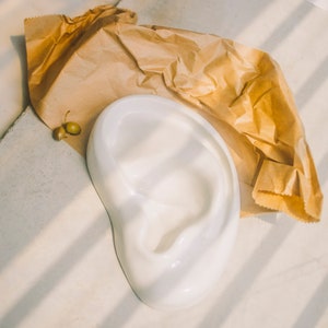 Handmade Pottery Porcelain Dish Ear Shaped Decorative Bowl Coffee Table ...