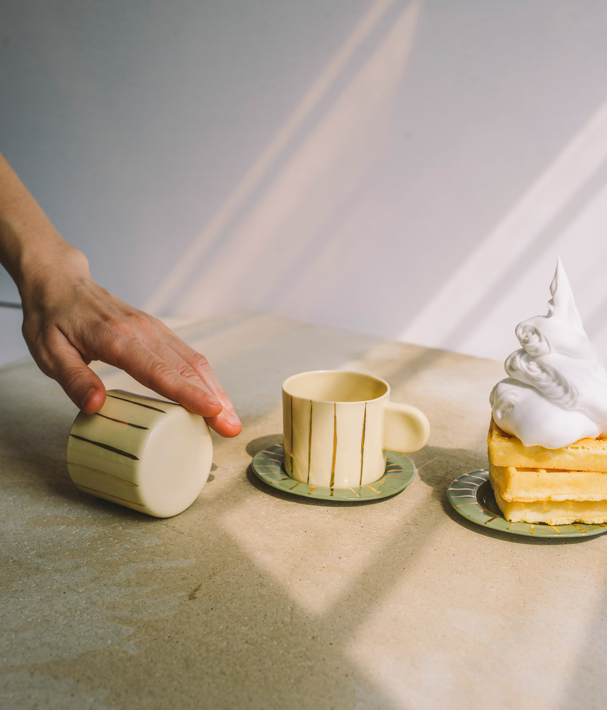 Handmade Pottery Espresso Cup and Saucer Modern Ceramics | Etsy