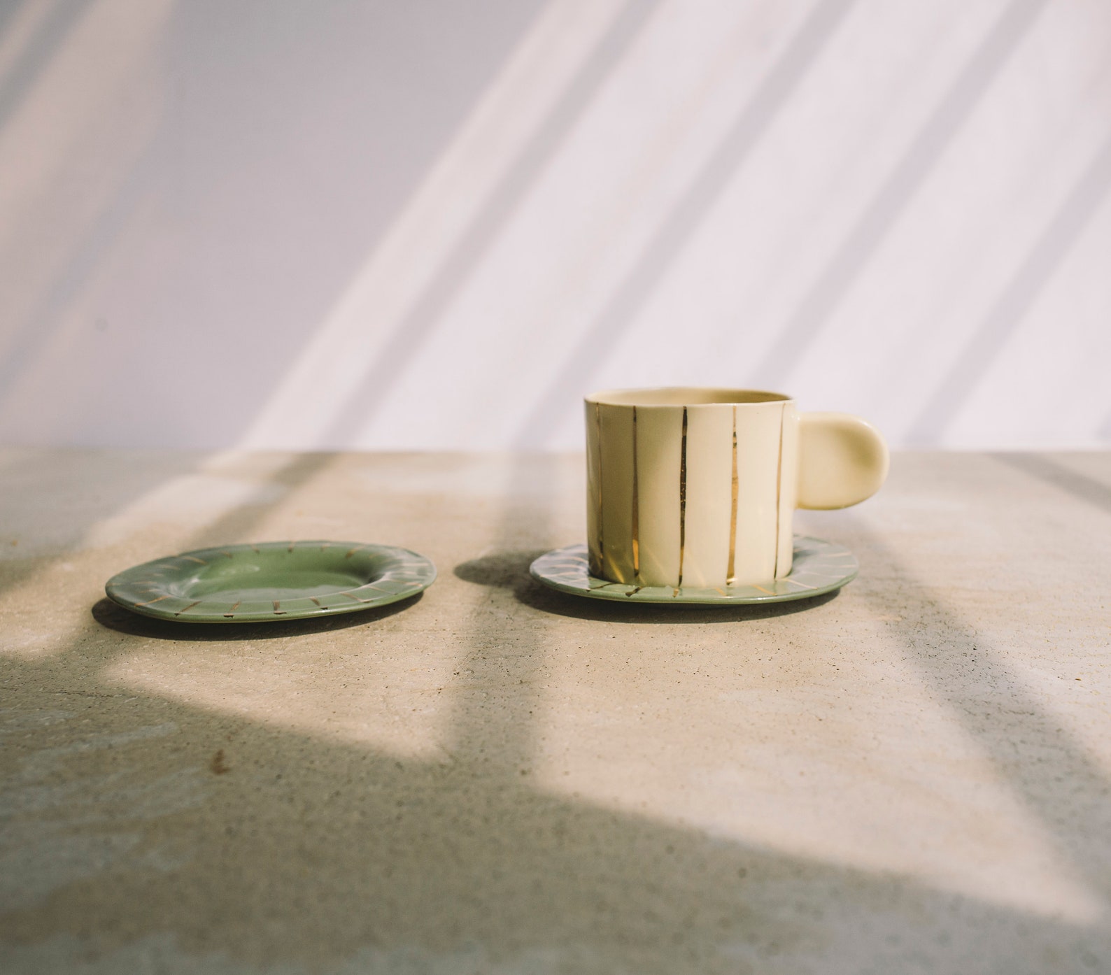 Handmade Pottery Espresso Cup and Saucer Modern Ceramics | Etsy