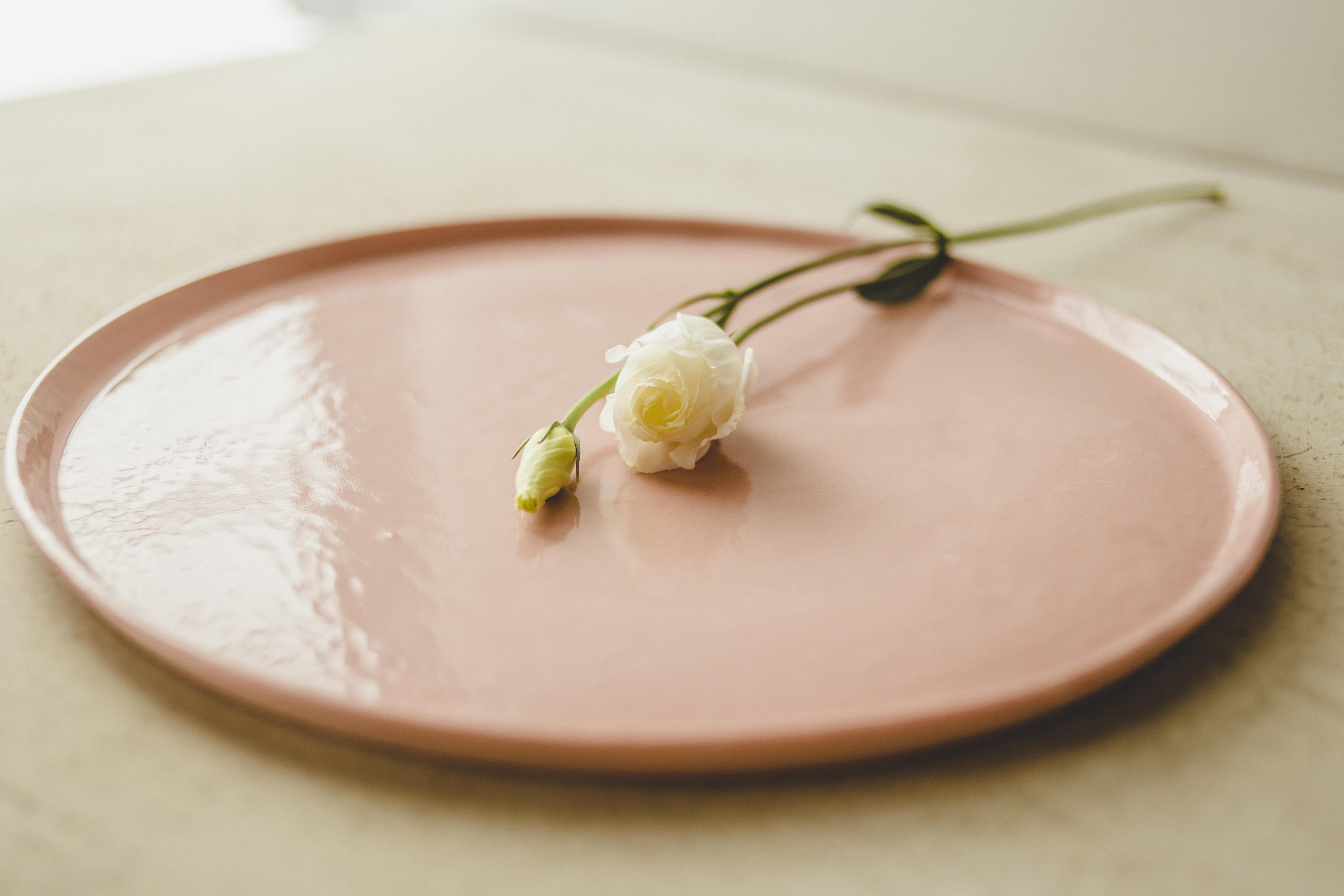 Handmade Porcelain Blush Dinner Plate Small Serving Tray | Etsy