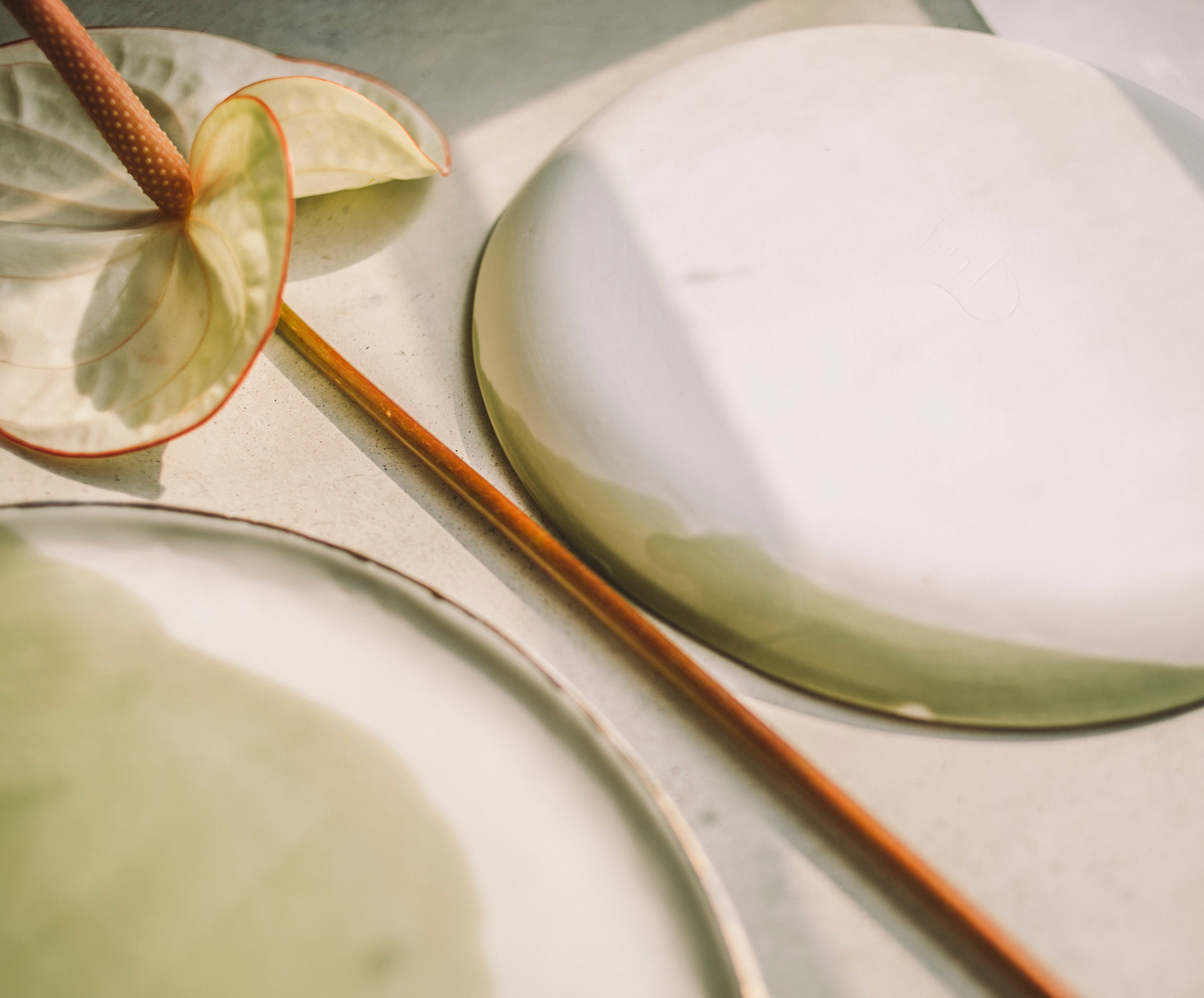 Hand Painted Ceramic Dinner Plate and Dessert Plate Ceramic | Etsy