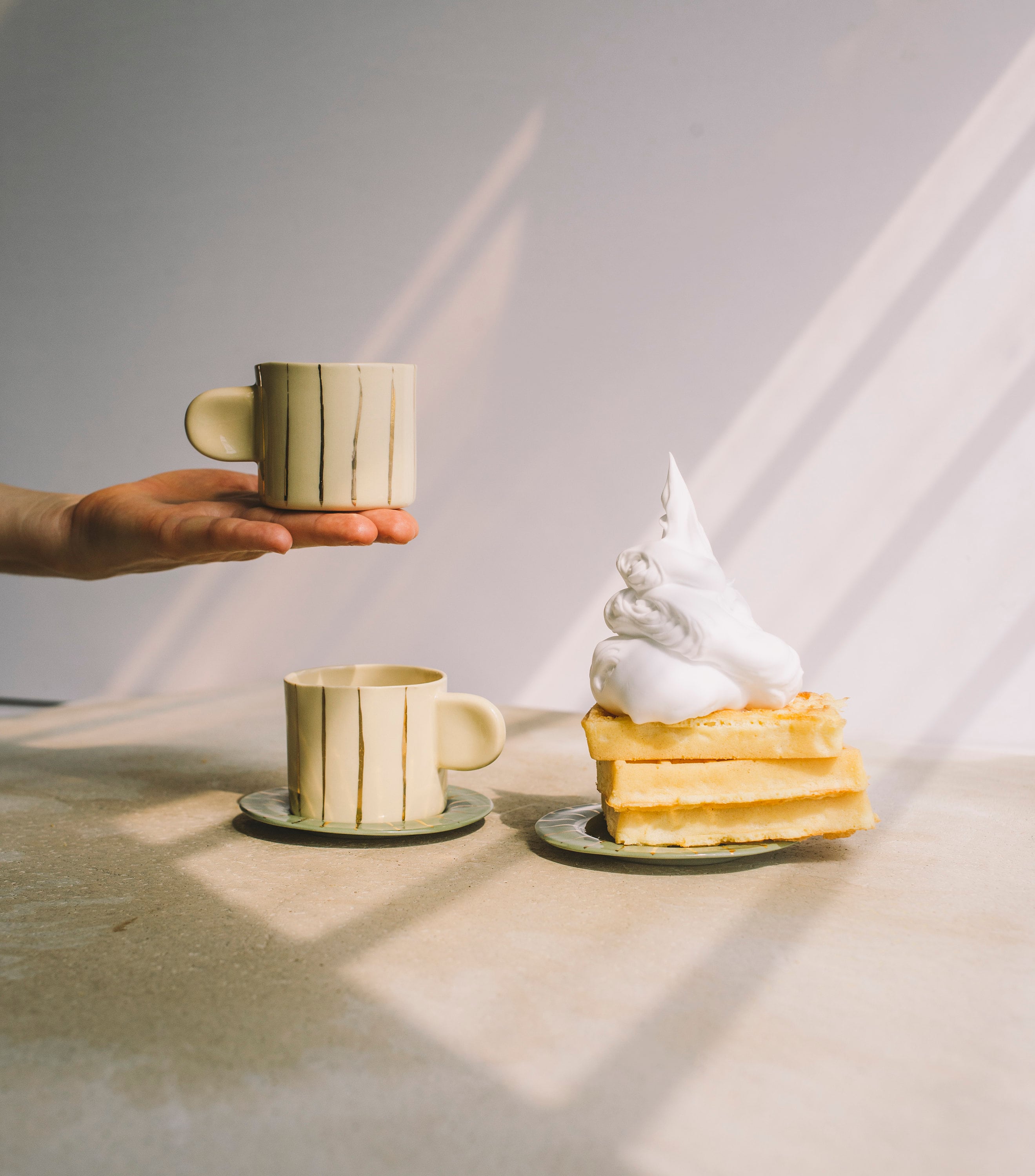 Handmade Pottery Espresso Cup and Saucer Modern Ceramics | Etsy