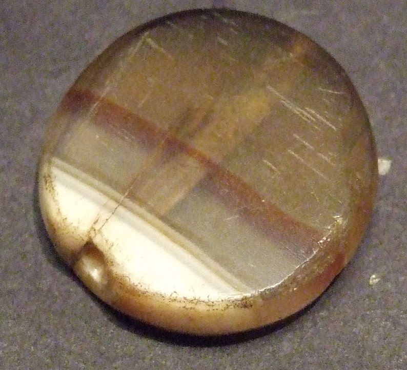 Very Old Striped Carnelian Agate Bead, From the African Trade, Side ...