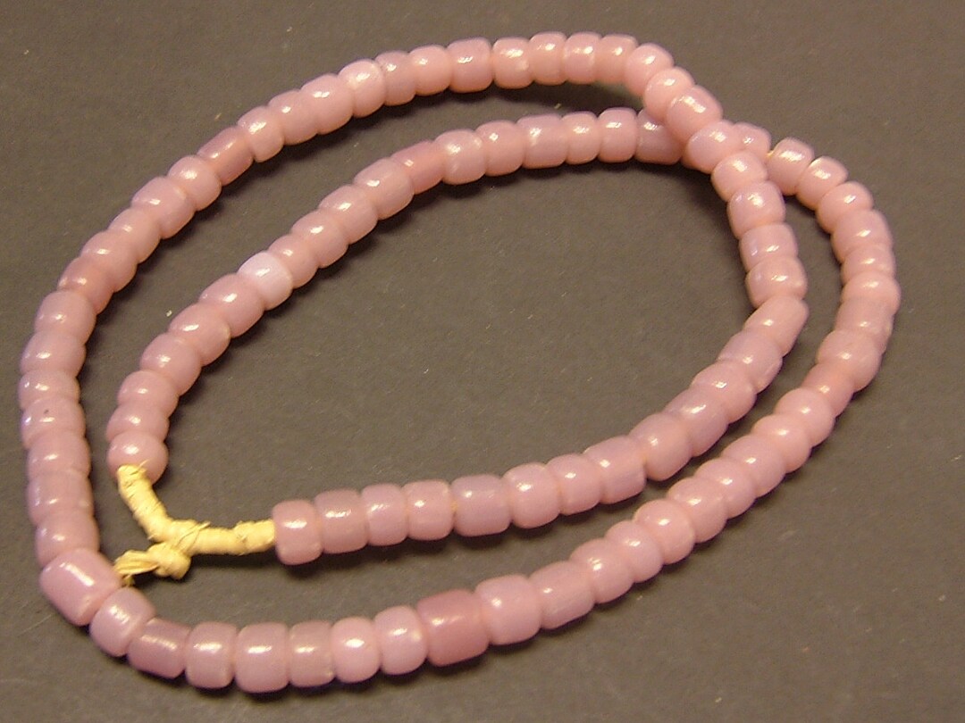 Opalescent Rose Venetian Crow Beads Length 24 Inches Average Size of ...