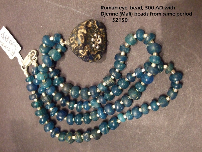 Ancient Roman Glass Eye Bead Cone Shape With Djenne Beads - Etsy