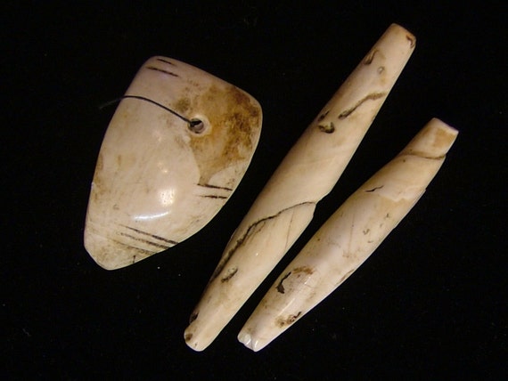 Conch Shell 3 Large Pendant Beads From Nagaland India. Beads - Etsy