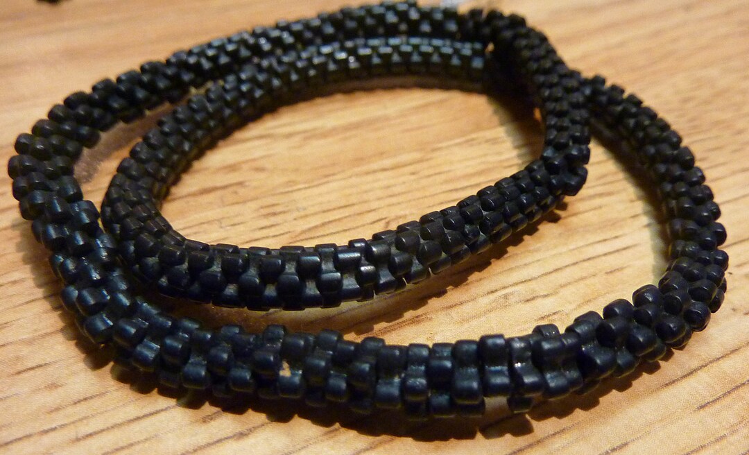 Black Bitto or Bohemian African Trade Flower Beads, Make Beautiful ...