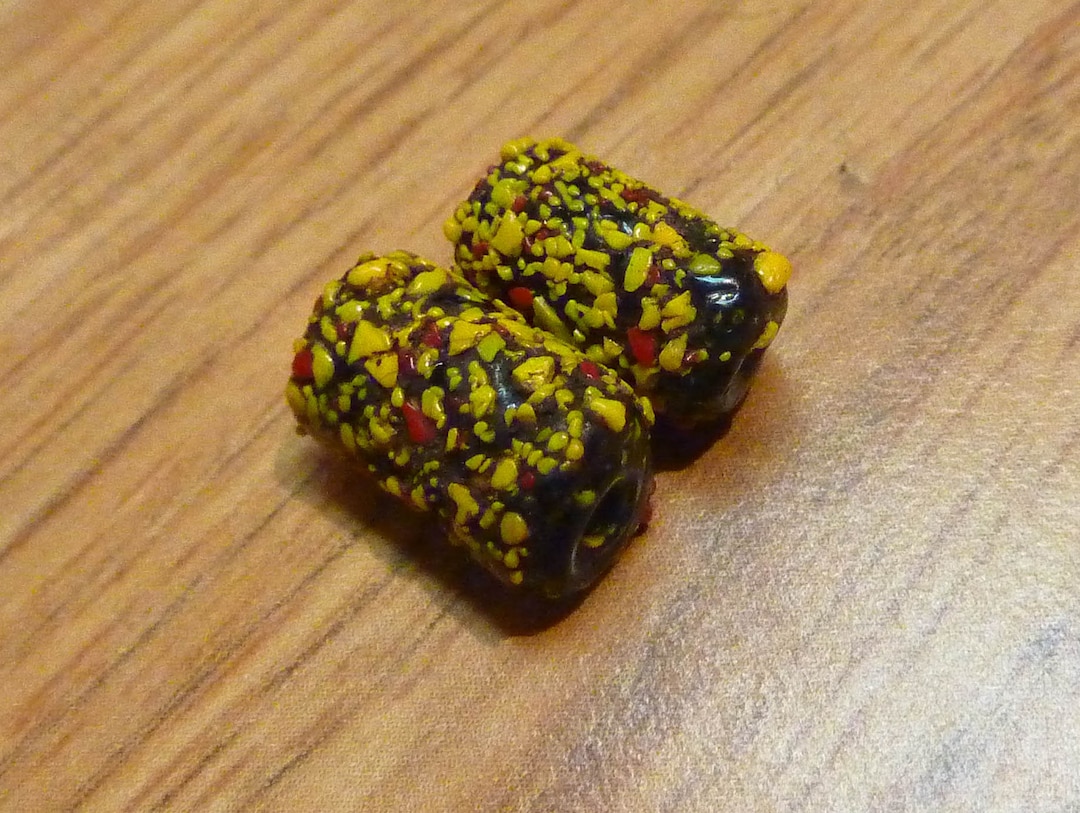 Pair, Antique Wound Glass Crumb Venetian African Trade Beads - Etsy