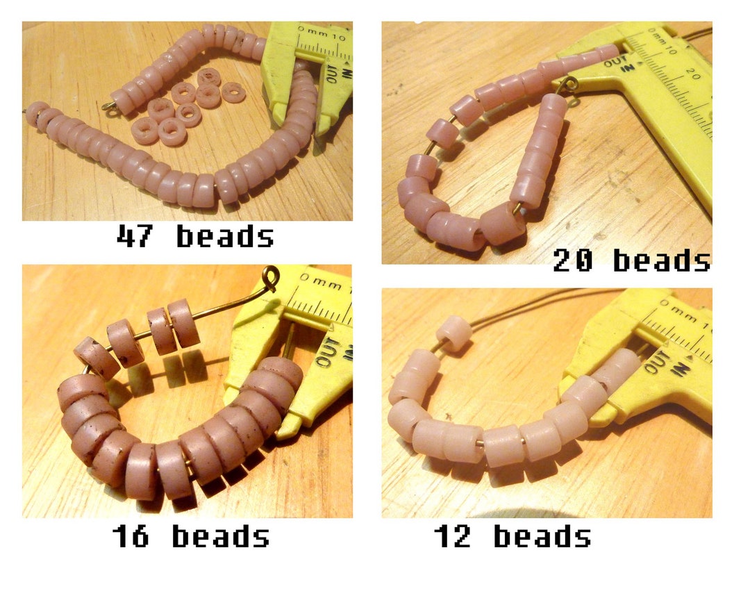 4 Set of Very Old Opaque Pink Glass Bohemian African Trade Beads. - Etsy