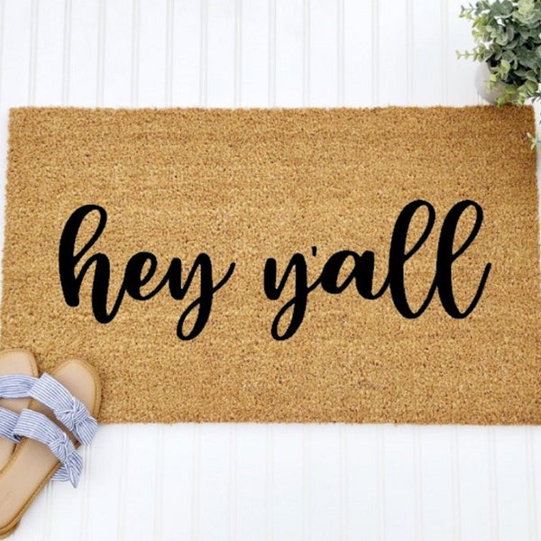 Hey Yall Mat - Etsy