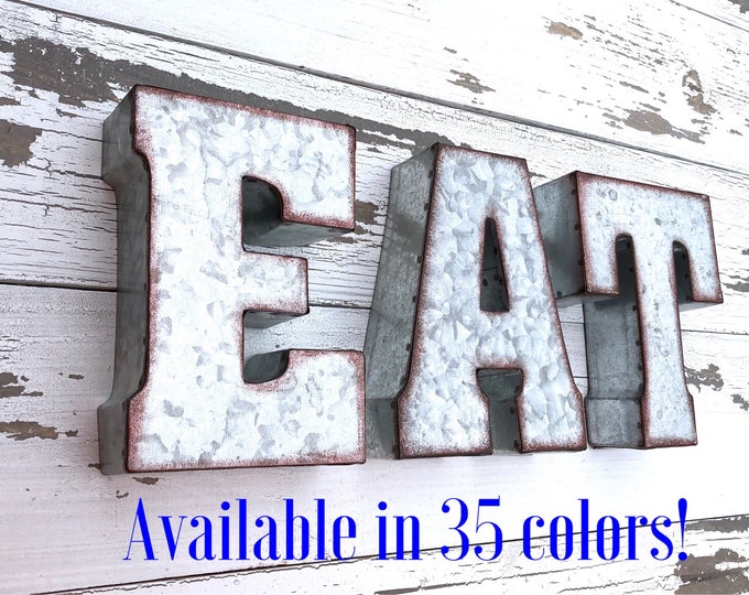 Metal Letters / Small Metal Letters / Rustic Decor / Rustic | Etsy