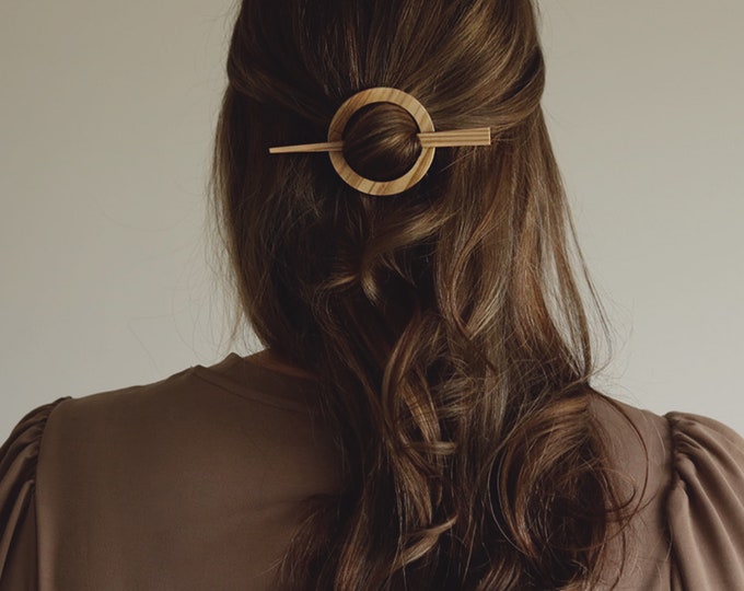 Large Hair Clip for Women Thick Hair Barrette Wood Hair Clip Long Hair ...