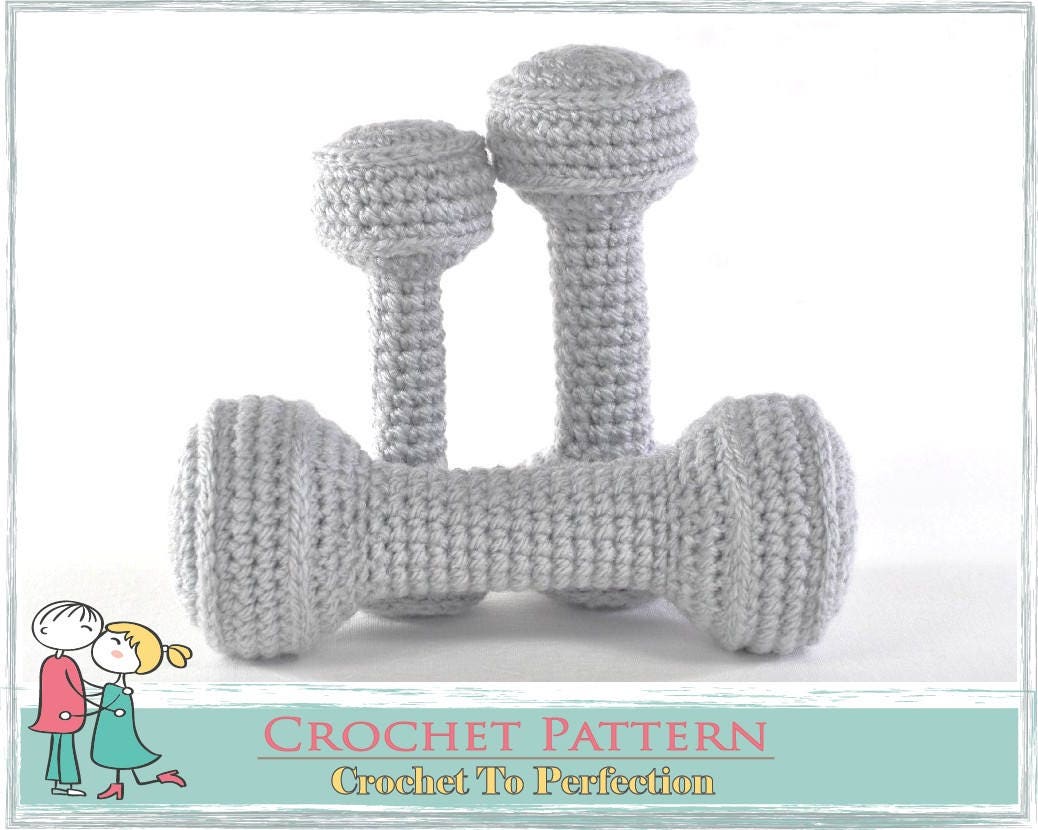 Amigurumi Pattern Dumbbell Baby Weights Crochet Gym Workout - Etsy Denmark
