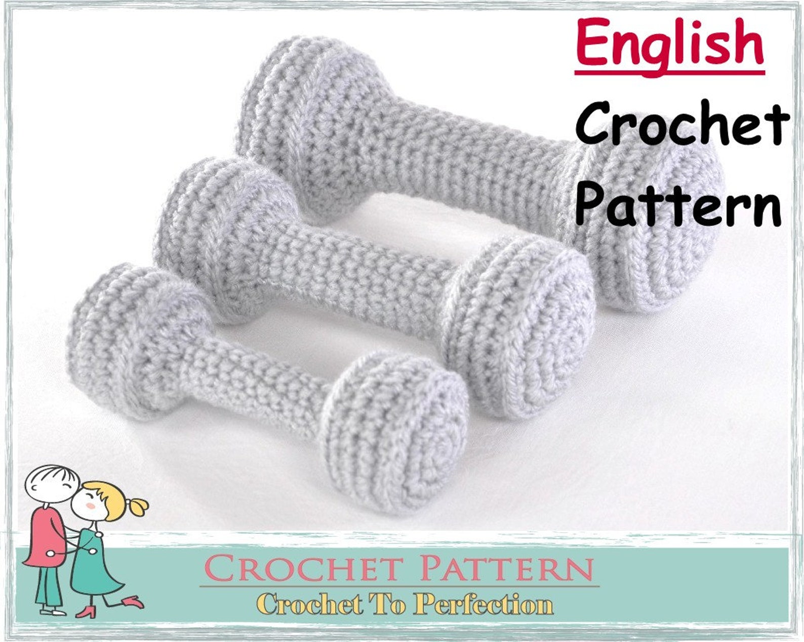 Amigurumi Pattern Dumbbell Baby Weights Crochet Gym Workout - Etsy Denmark