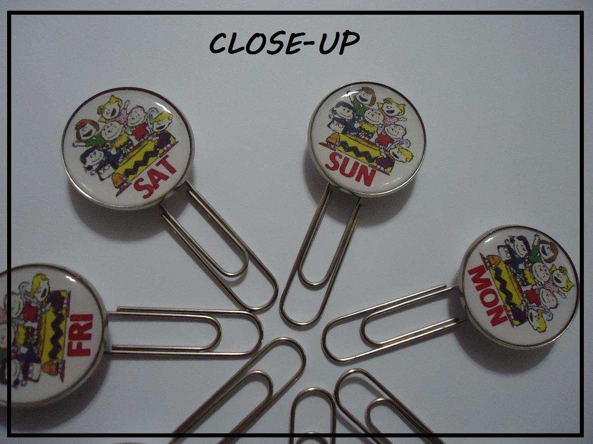 Peanuts Gang Paper Clips Days of the Week Snoopy Paper Clips Office ...