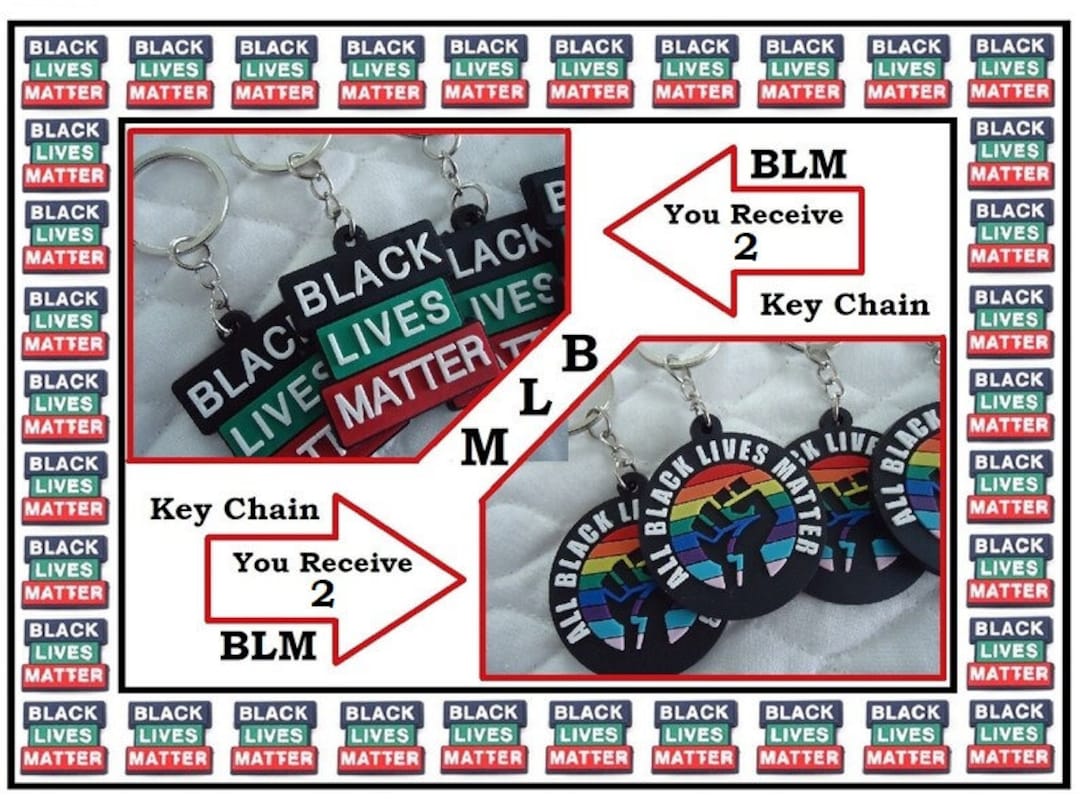 BLM Key Chains BLM Key Rings Black Lives Matter Key Chains 4 2 Each ...