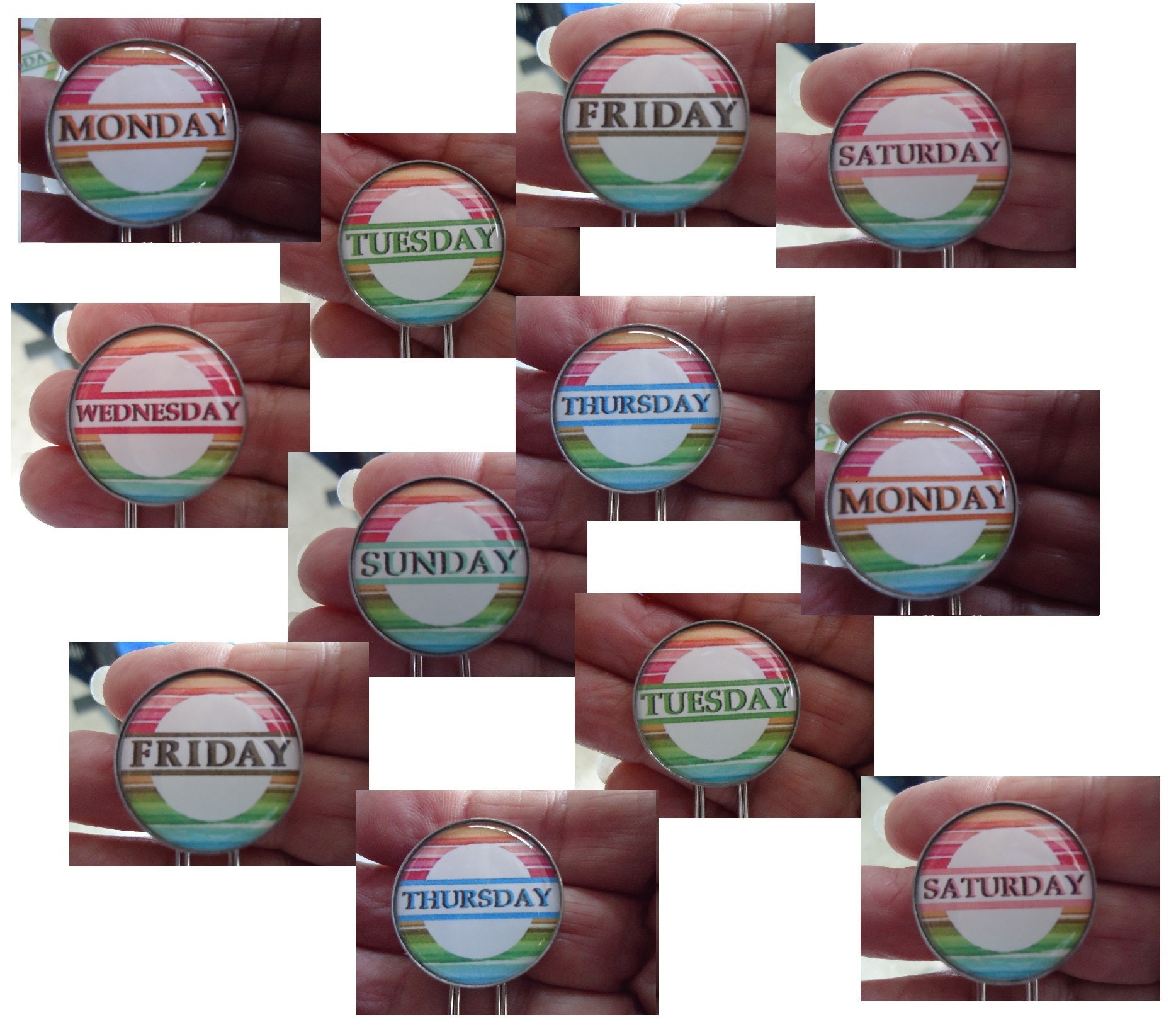 Paper Clips Days of the Week Custom Made 2 1/4 X 1 - Etsy
