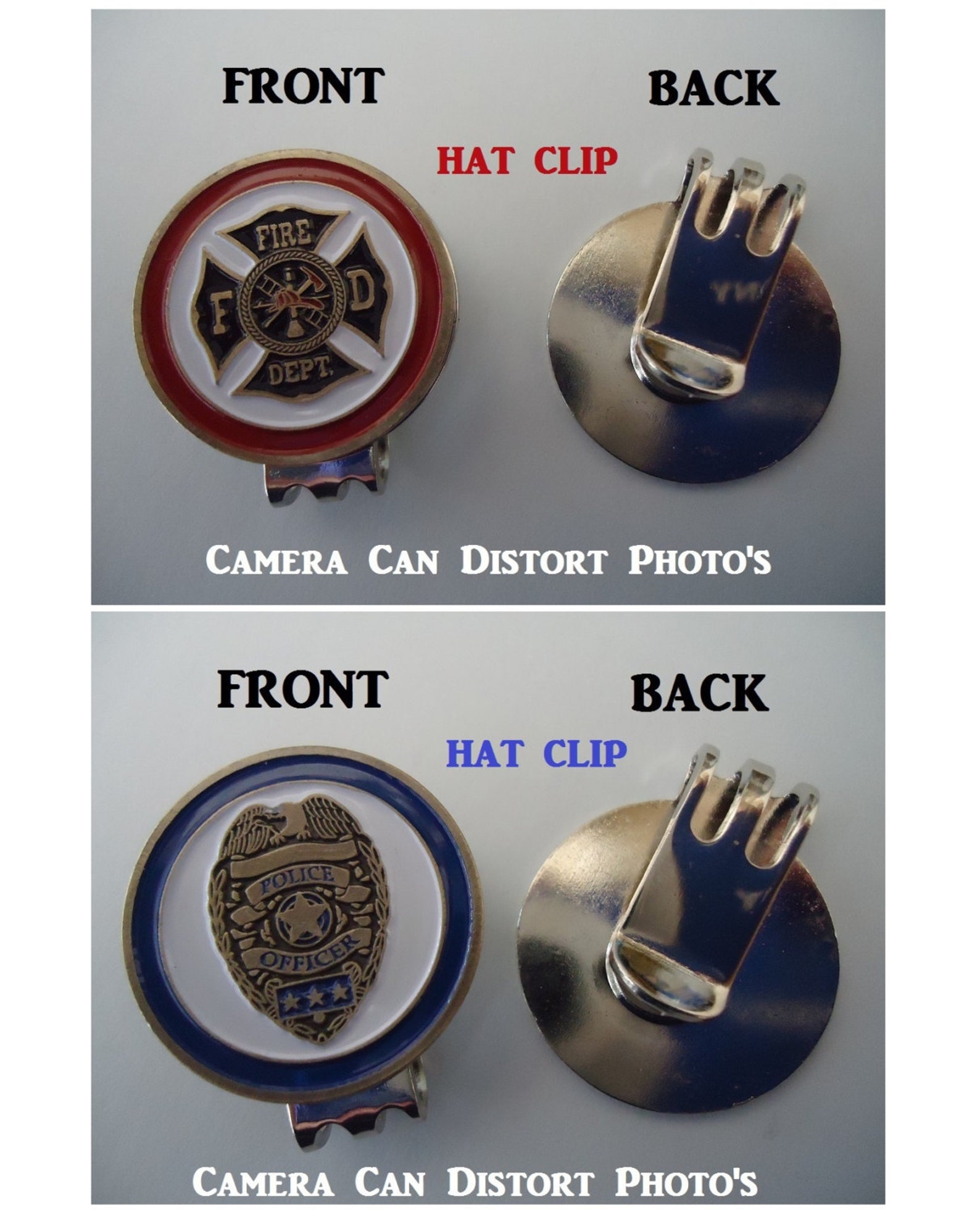 Firemen OR Policemen Stainless Steel Money Clip Nice Gift 4 Policeman ...