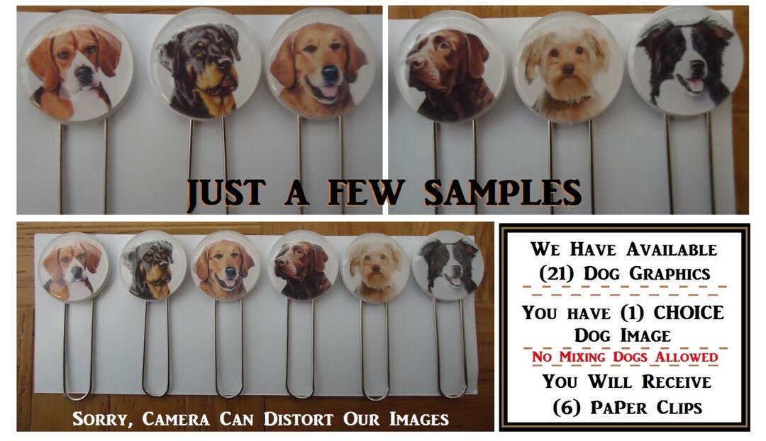 Dog Paper Clips (21) Choice Dogs (6) Paper Clips Office Gift Beagle ...