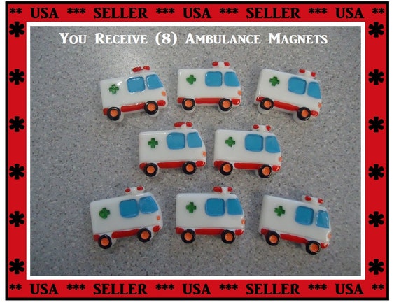 EMT Ambulance Magnets Police Car Magnets Policeman Gifts | Etsy