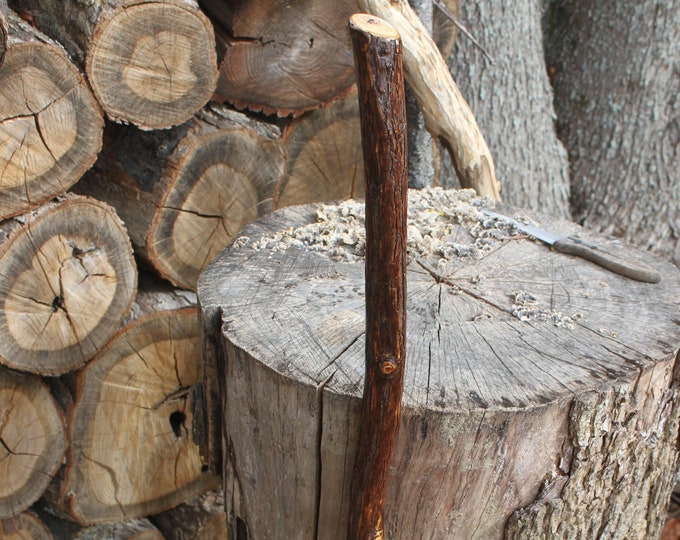 Seasoned Hickory Wood Walking Stick, Staff, Cane, Hiking Stick ...