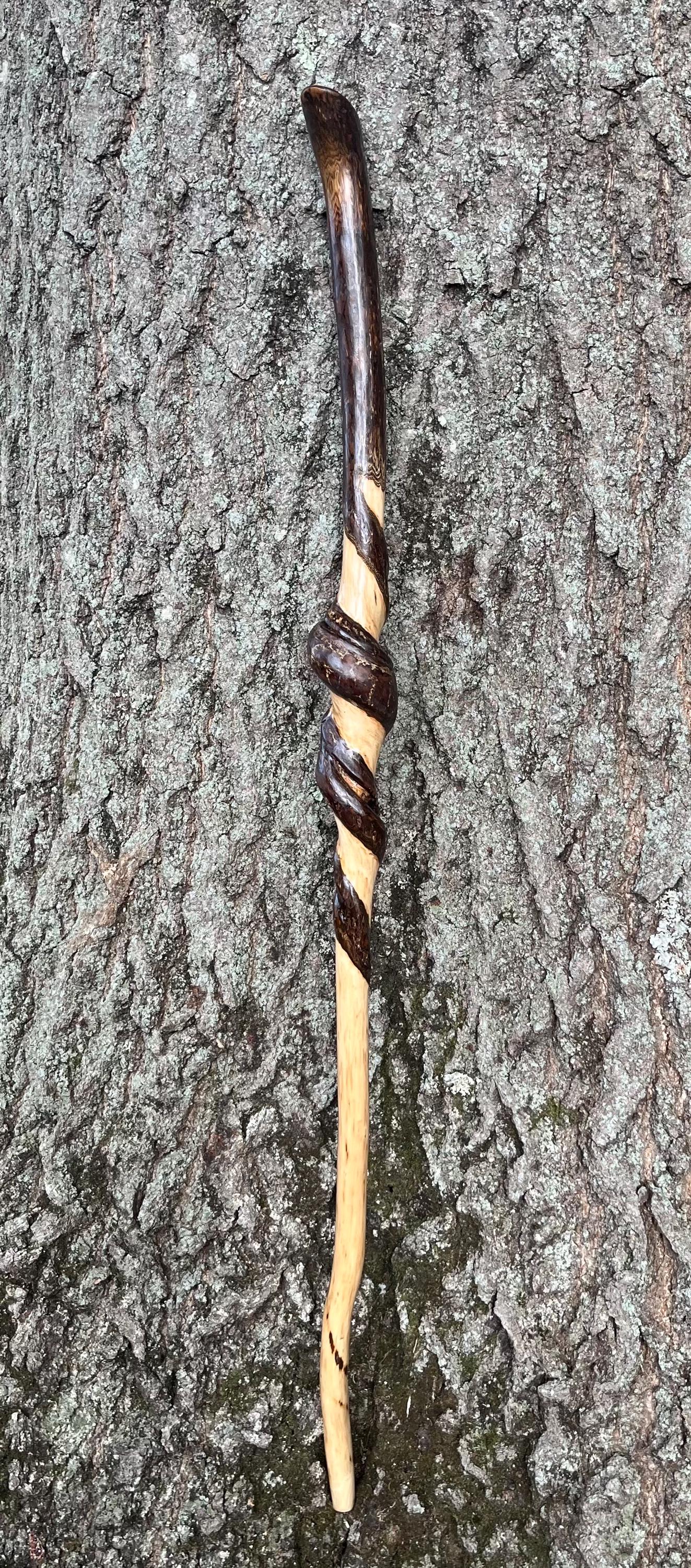 Twisted Hard Wood Cane, Walking Stick, Gentleman's Cane, Trekking Pole ...
