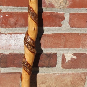 Twisted Sassafras Wood Cane With Antique Porcelain Insulator Knob ...