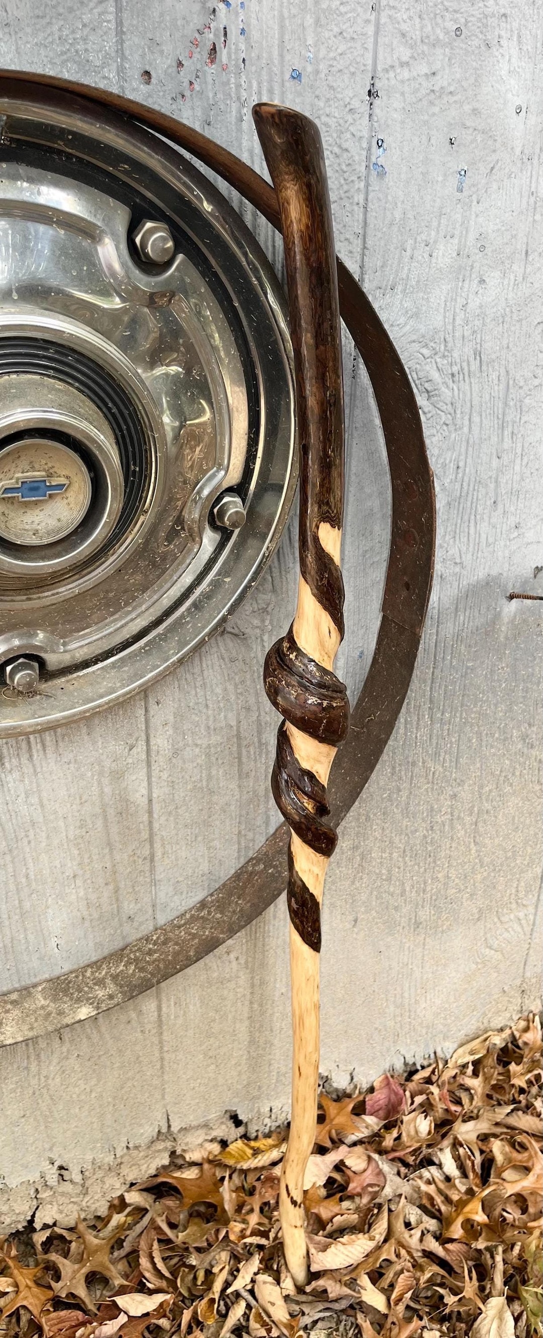Twisted Hard Wood Cane, Walking Stick, Gentleman's Cane, Trekking Pole ...