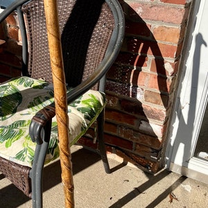Twisted Ash Wood Staff, Walking Stick, Walking Cane, Hiking Stick ...