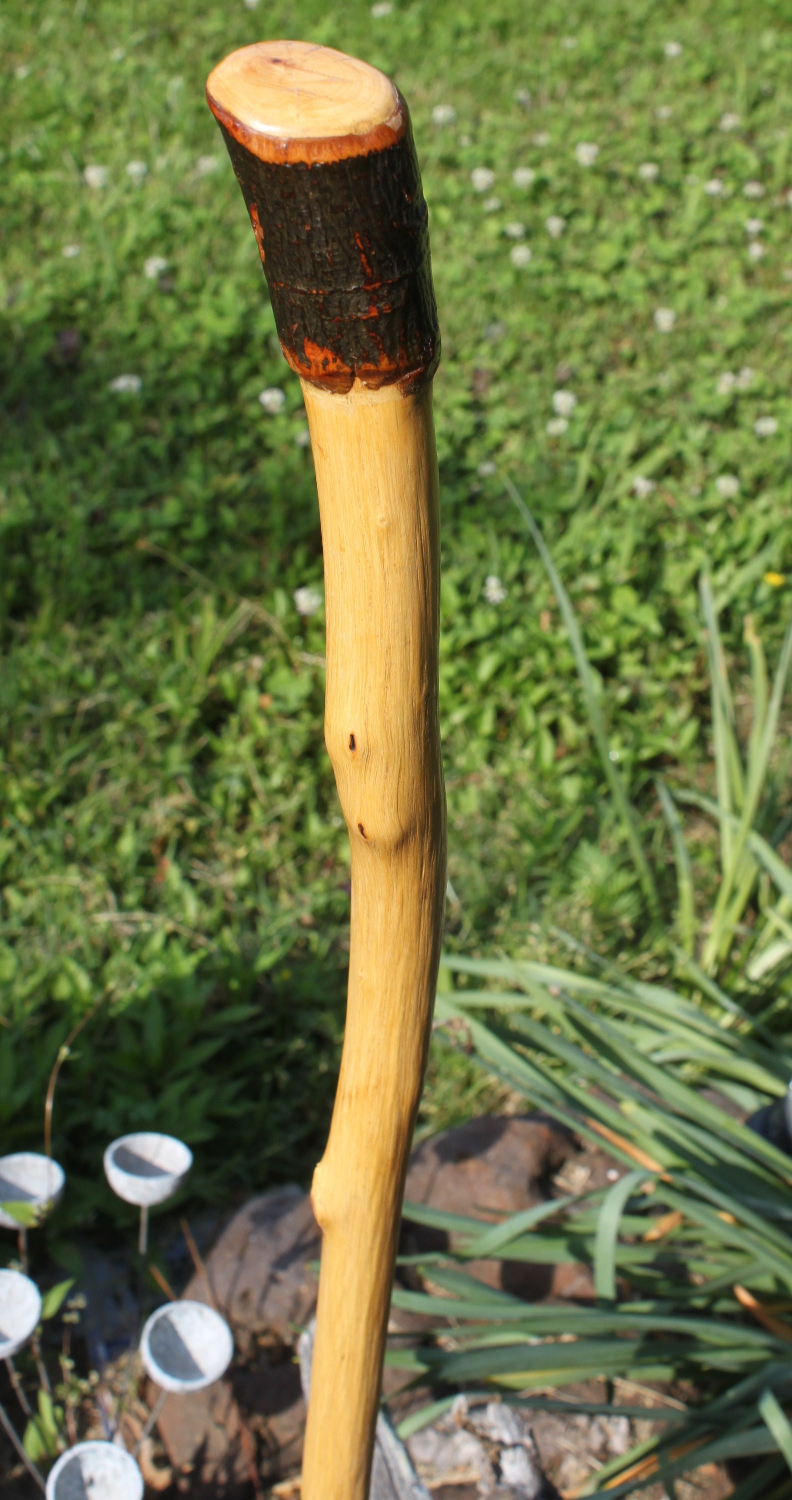 Handcrafted Hickory Wood Walking Stick Hiking Stick Staff | Etsy