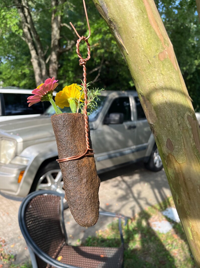 Natural Hanging Planter, Outdoor or Indoor Planter, Kentucky Creek Rock ...