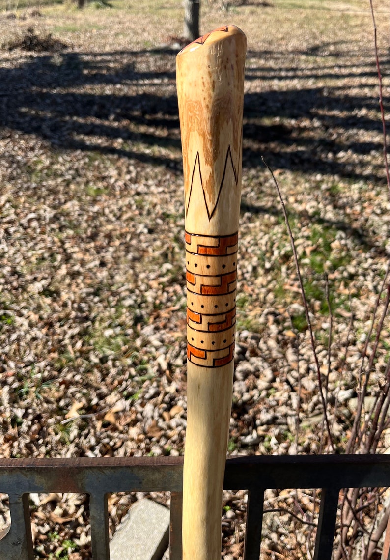 Natural Ash Wood Hiking Stick, Walking Stick, Shepherd Staff, Trekking ...