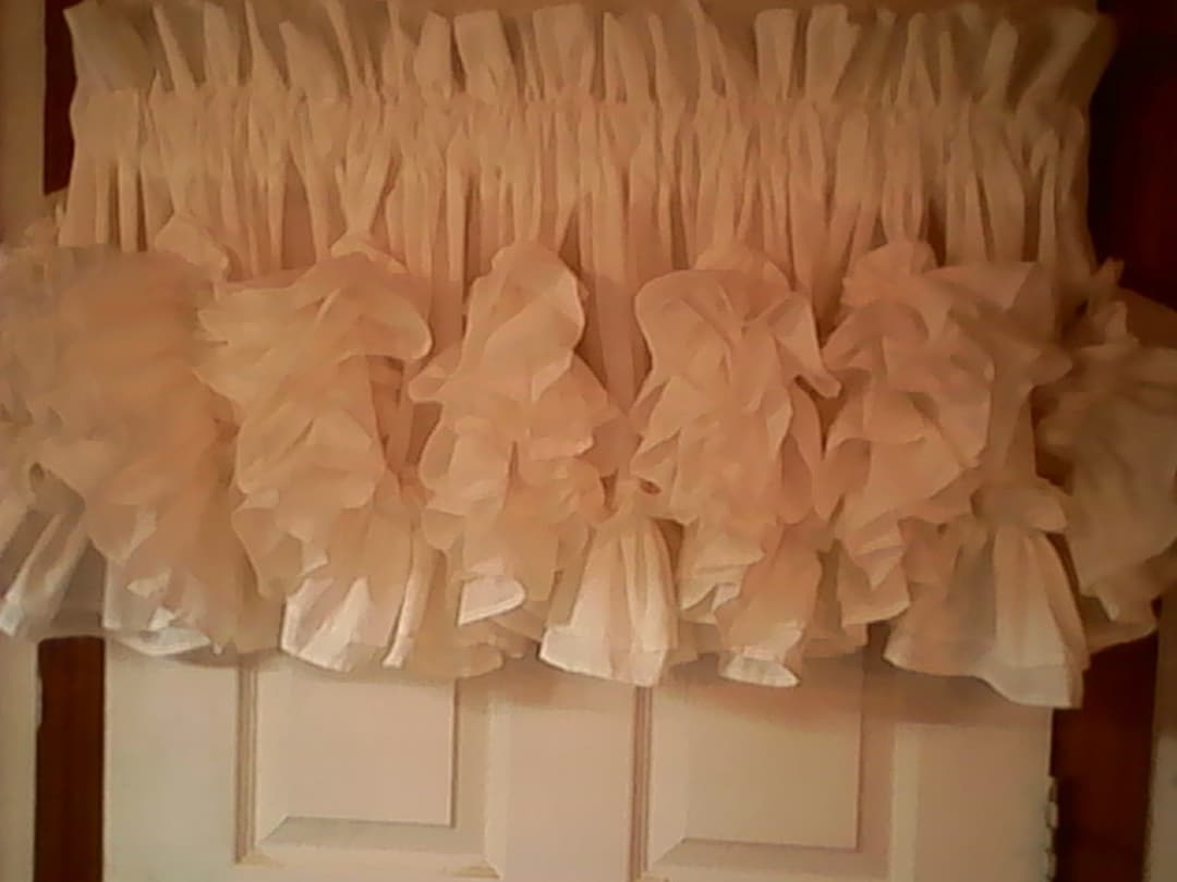 Natural Color Double Ruffle Valance - Etsy