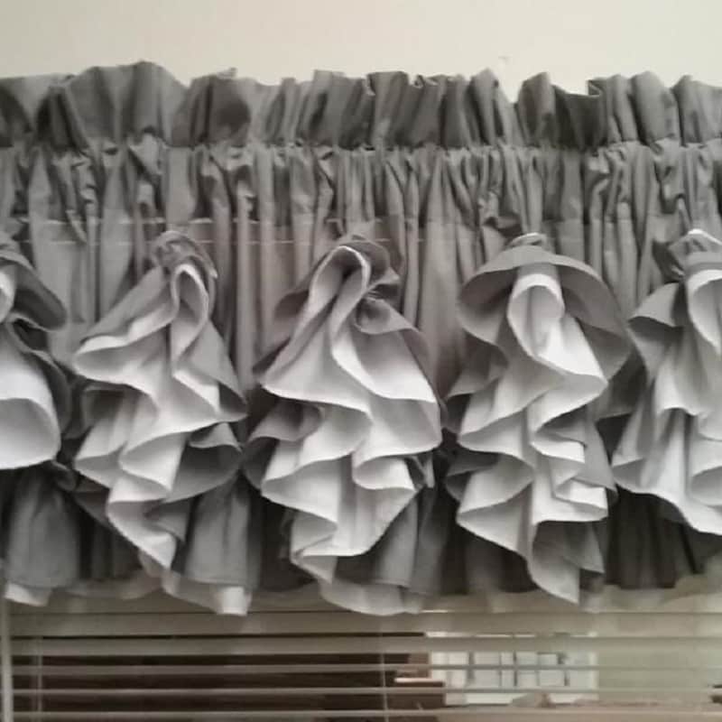 Grey Valance - Etsy