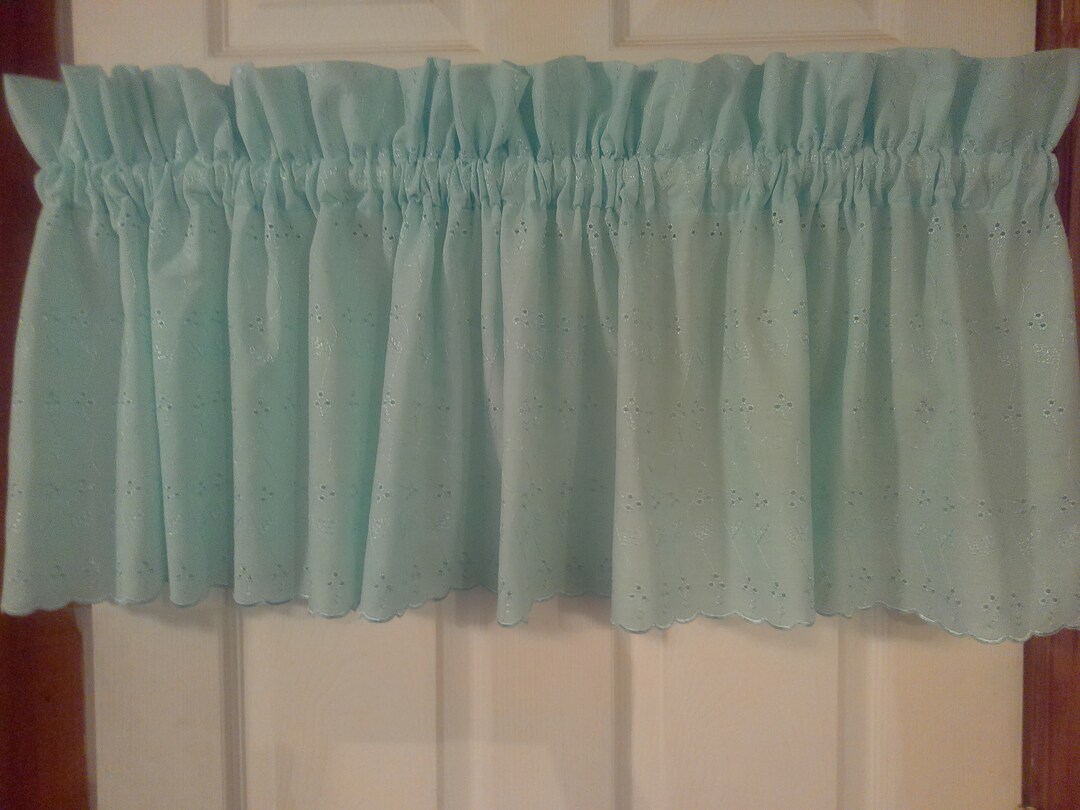 Mint Green Eyelet Valance 68" Wide X 16" Long - Etsy