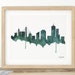 Boston Skyline Print, Boston Massachusetts Cityscape, Boston Watercolor ...