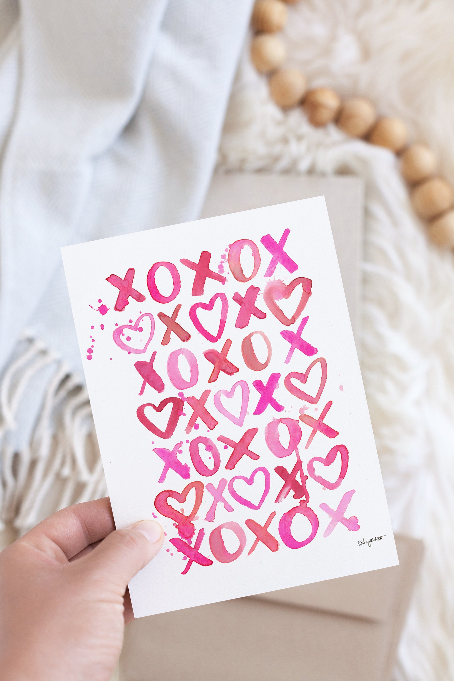 XOXOX Valentines Day Art Print Love Wall Art Seasonal Home - Etsy
