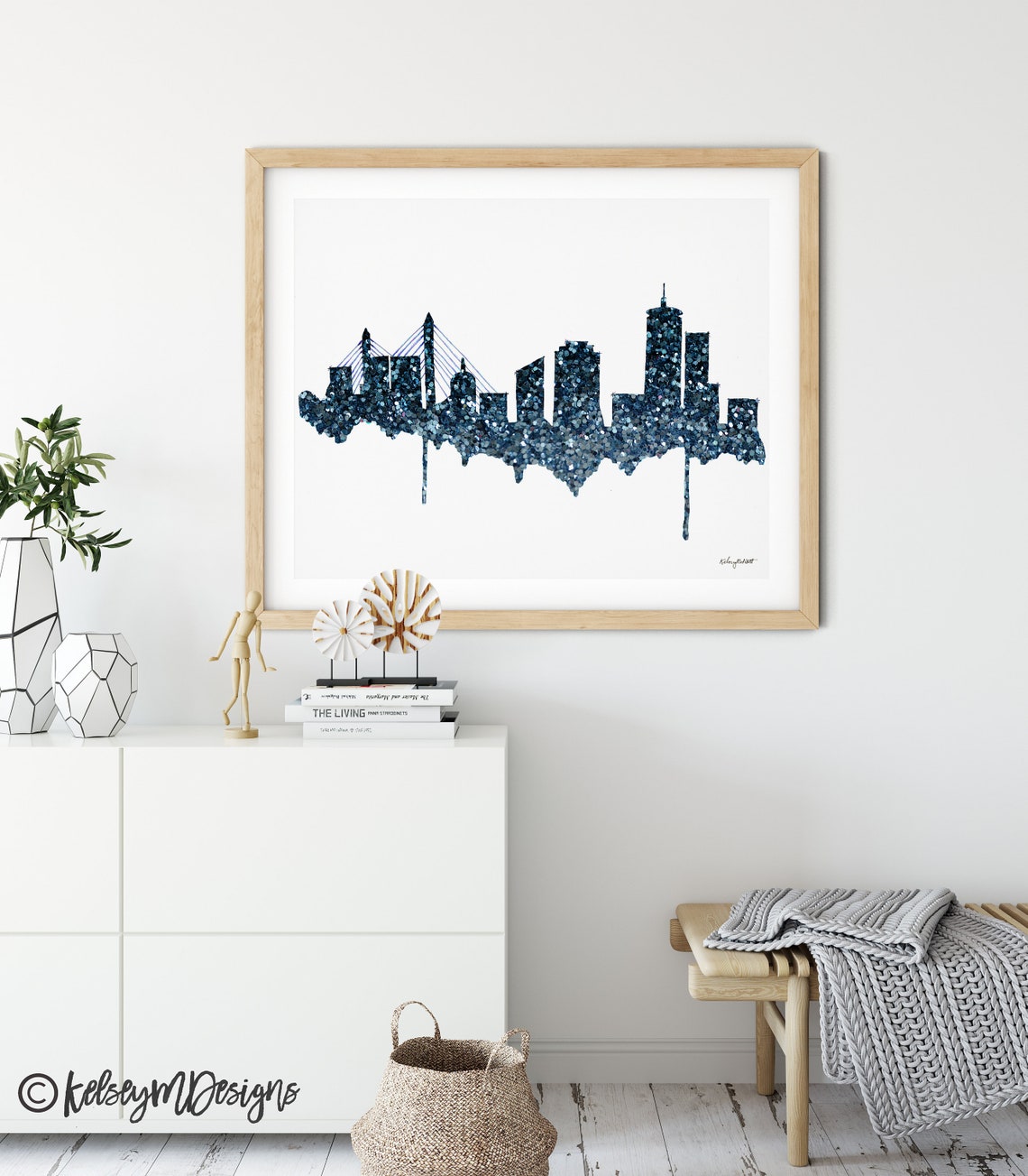 Boston Skyline Print, Boston Cityscape, Glitter Abstract Art, Boston ...