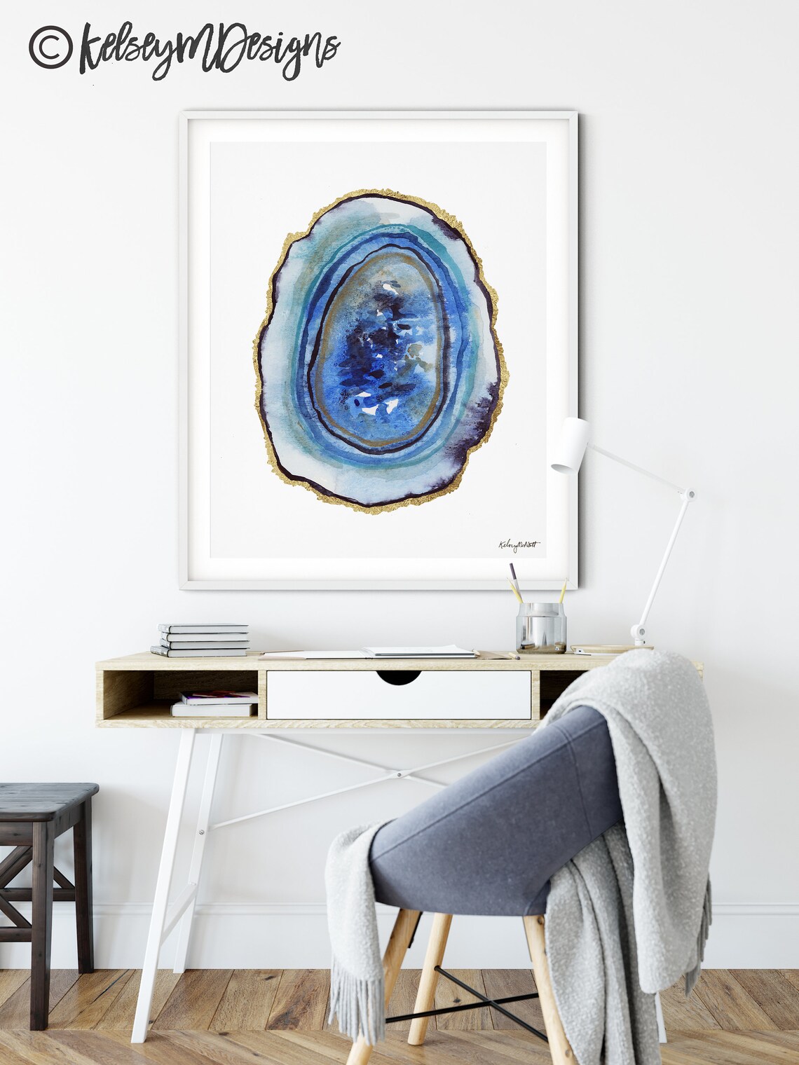 Agate Slice Art Geode Print Agate Print Geode Wall Art | Etsy