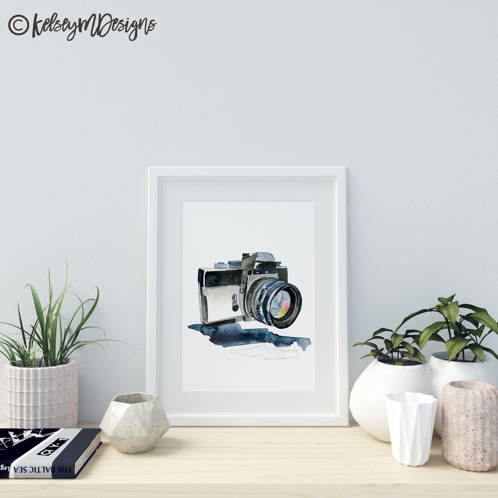 Vintage Camera Print Camera Watercolor Painting Vintage | Etsy