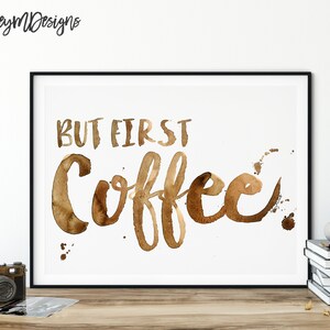 But First Coffee Printable Wall Decor, Instant Download Print ...