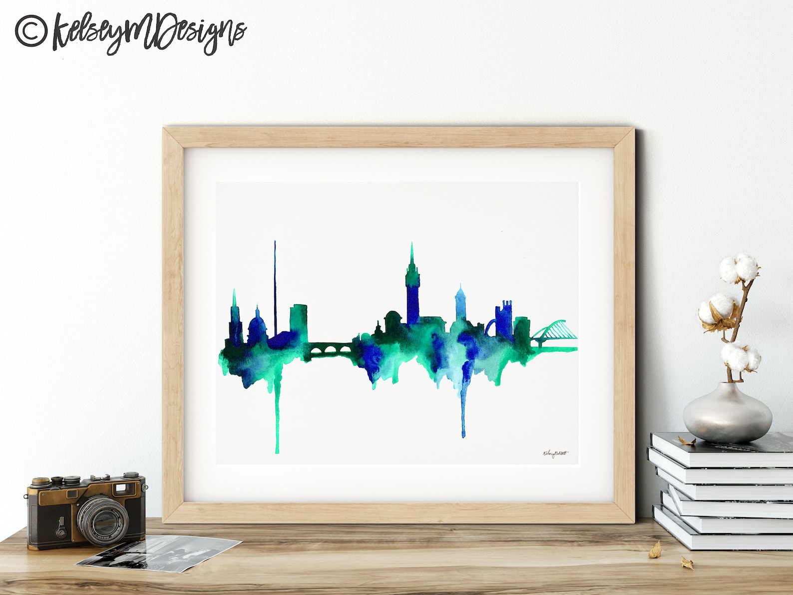 Dublin Ireland Skyline Print, Dublin Cityscape, Travel Poster ...