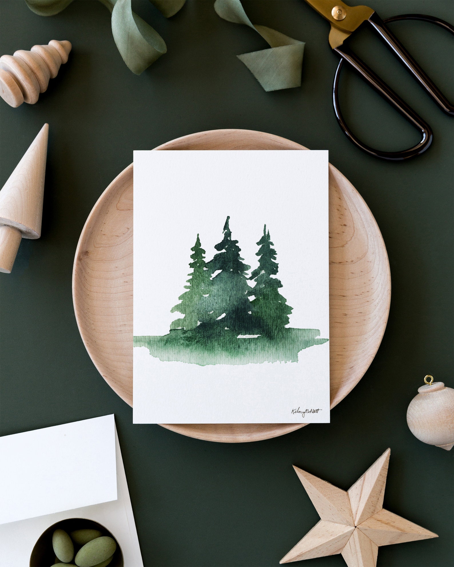 Christmas Trees Holiday Decor Christmas Art Print | Etsy