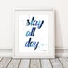 Slay All Day, Watercolor Painting Wall Art Home Decor Inspirational ...
