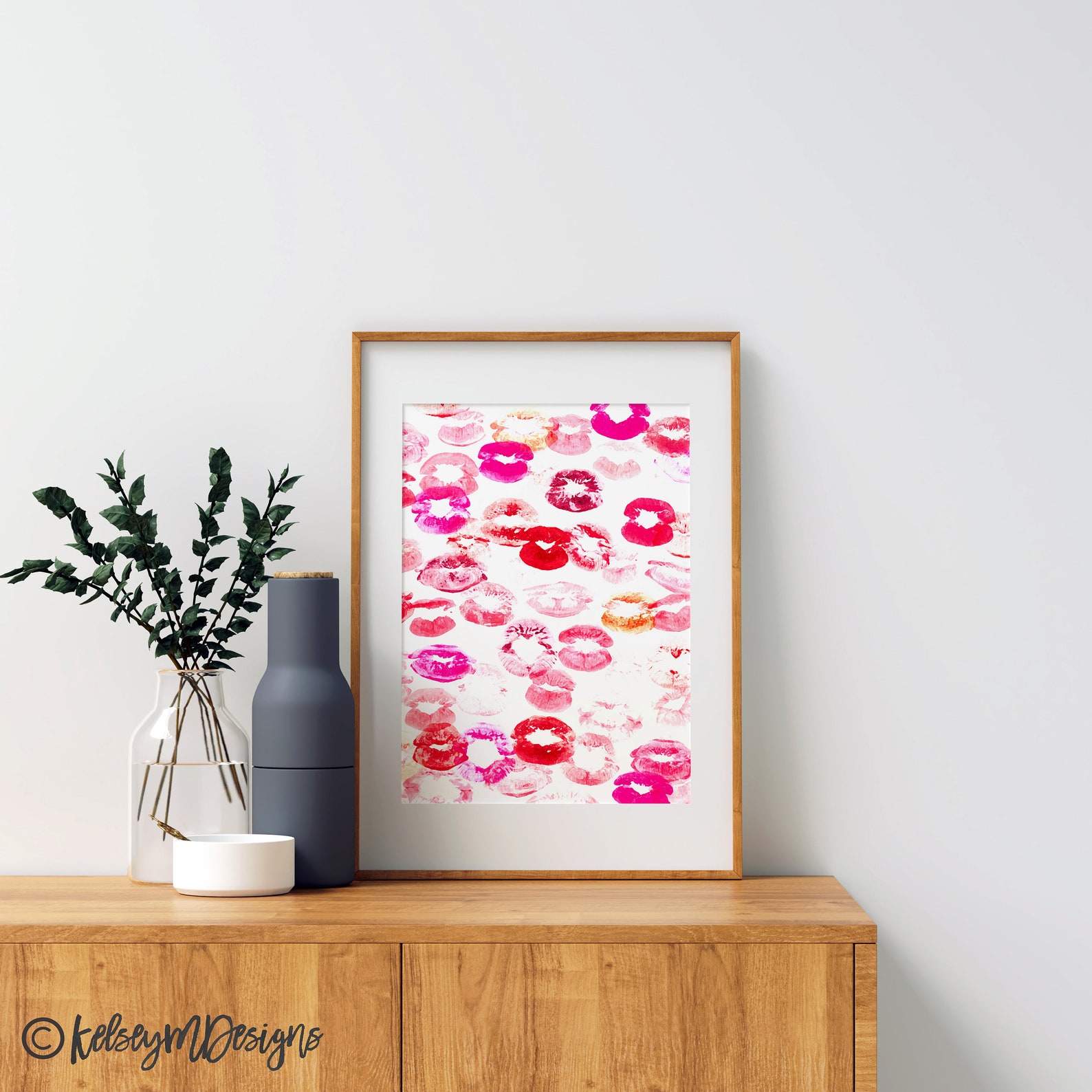 Pink Lips Print Lips Wall Art Fashion Decor Fashion - Etsy