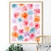 Floral Watercolor Print, Flower Print, Flower Shabby Chic, Floral Wall ...