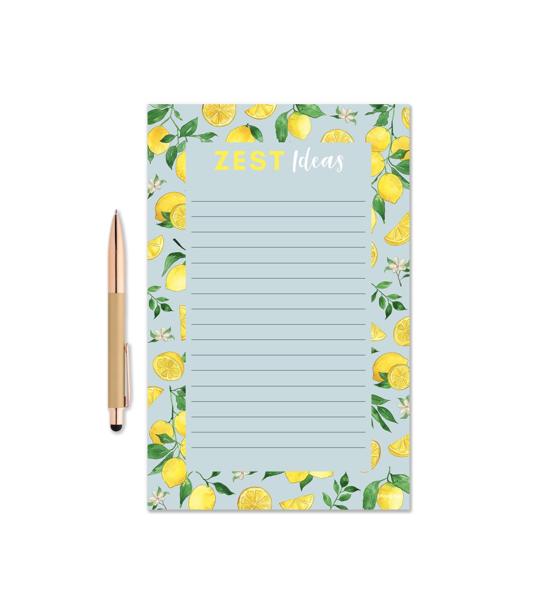 Zest Ideas Notepad, Watercolor Notepad, Lemon Notepad, Gift Idea ...